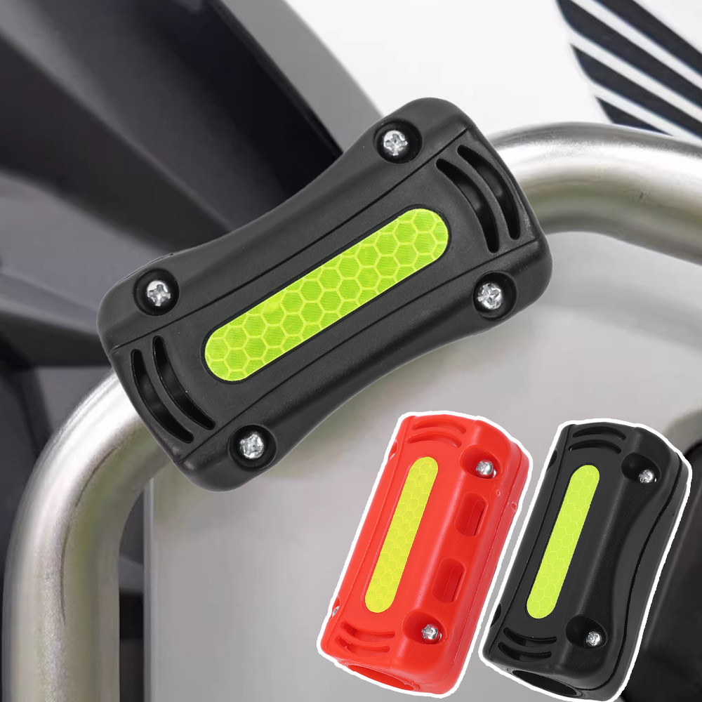 Universal Motorcycle Reflective Bumper Blocks - Drop Protection, Anti ...
