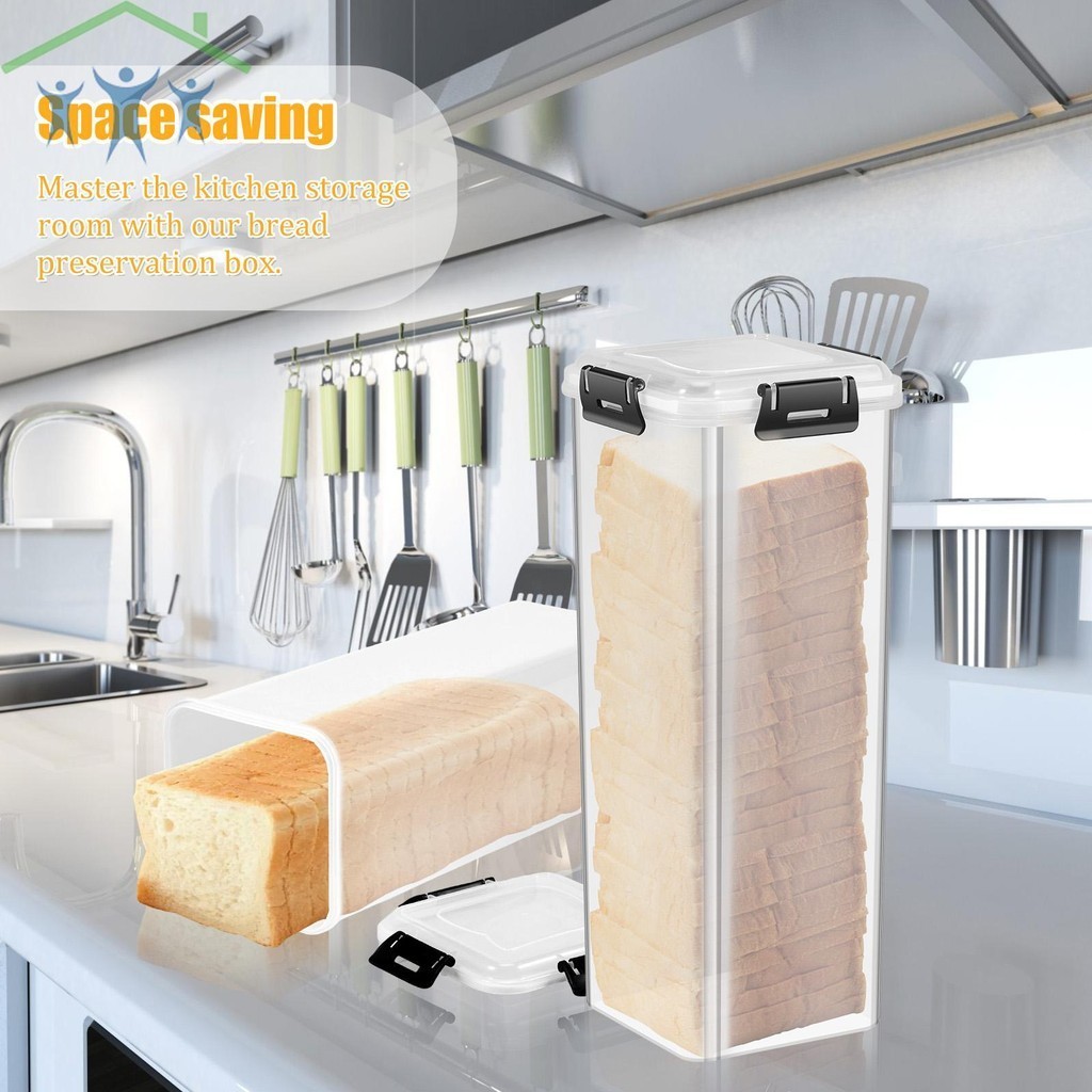 Bread Container Bread Food Storage Stackable Bread Keeper With Cover ...