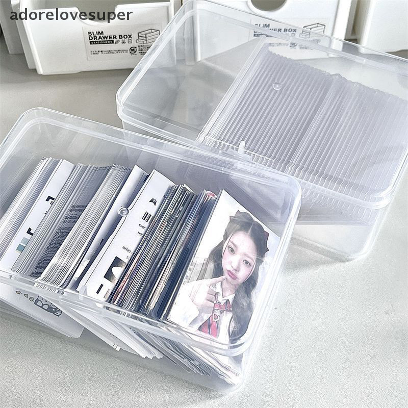 AD1PH Korean Transparent Storage Box Blind Box Card Photocard Storage ...