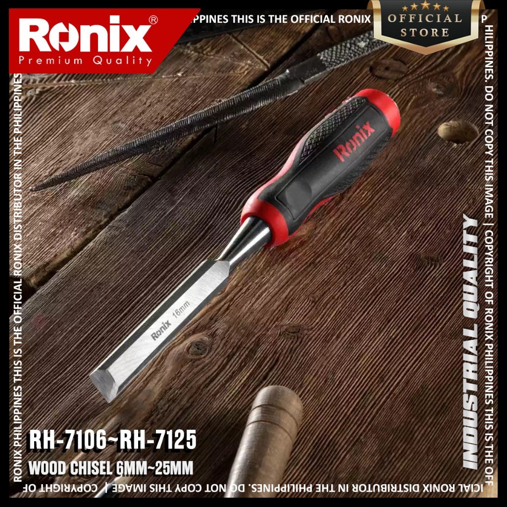Ronix Wood Chisel Set RH-7106-7125 (6-25mm) | High-Chrome Steel | Bevel ...