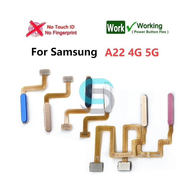 Fingerprint Power Button Flex Finger Print For Samsung Galaxy A22 4G 5G ...