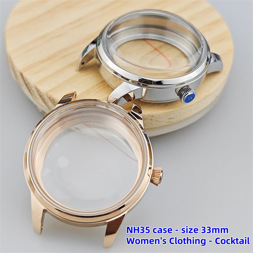 33MM Watch Case Women's Cocktail Watch Case Modified Mechanical Watch ...