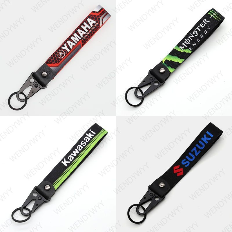Durable KAWASAKI Motorcycle Cable Keyring Motocross Webbing Key CHAIN ...