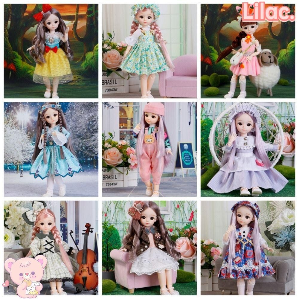 LILAC 30cm Bjd Doll, Moveable Joints Dress Up Full Set 1/6 Bjd, DIY ...