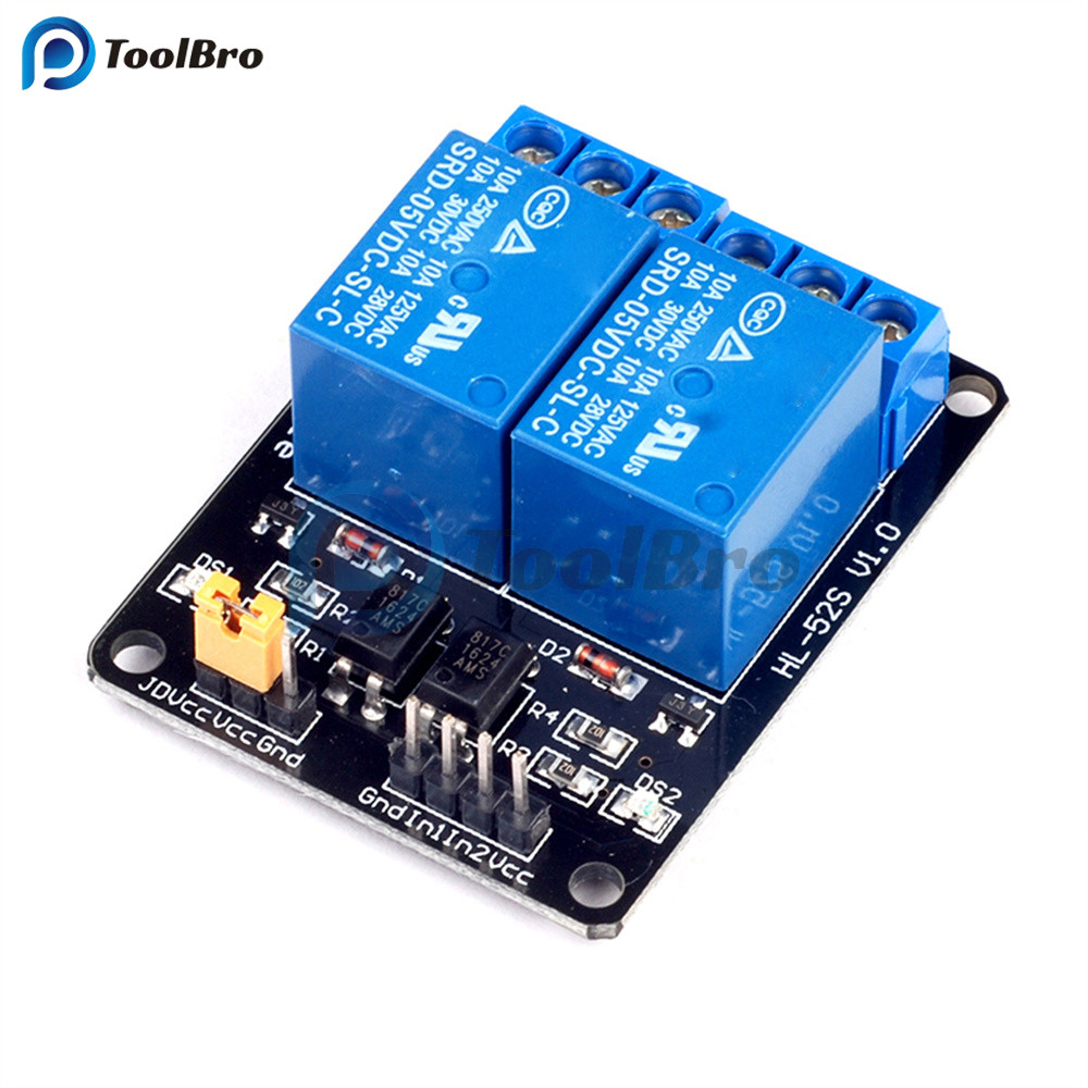 DC 3V 5V 24V 2 Channel Relay Module with Optocoupler Relay Output 2 way Relay Module for Arduino ...