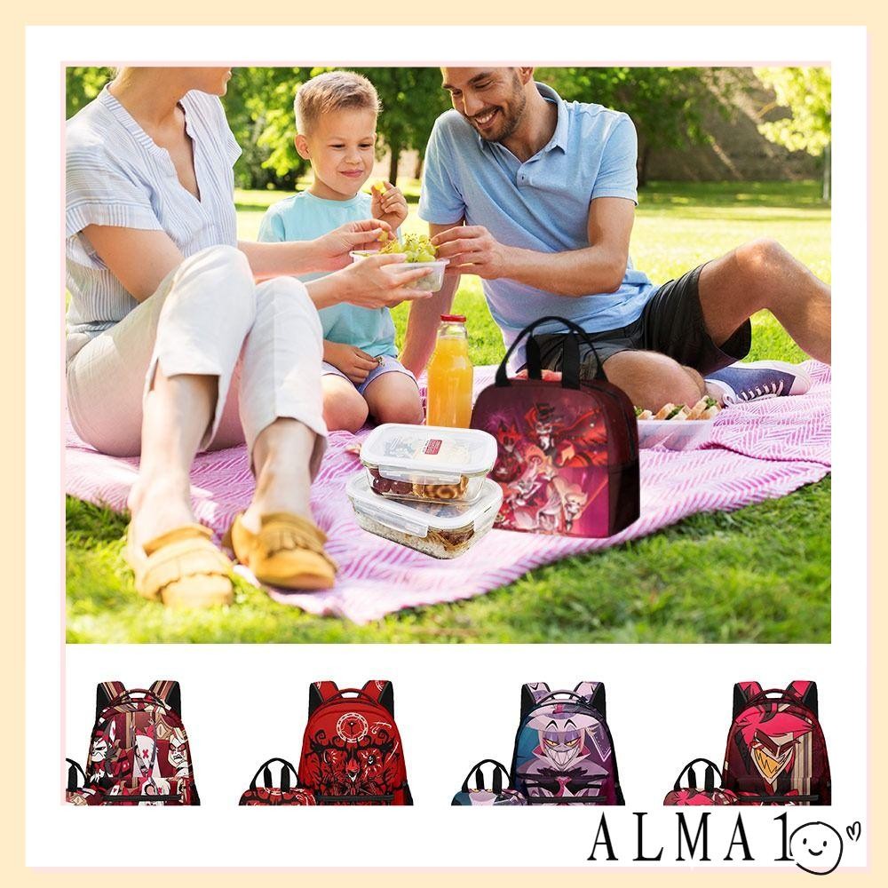 ALMA Shoulder Bag, Cartoon Kawaii School Bag, Hazbin Print Anime ...