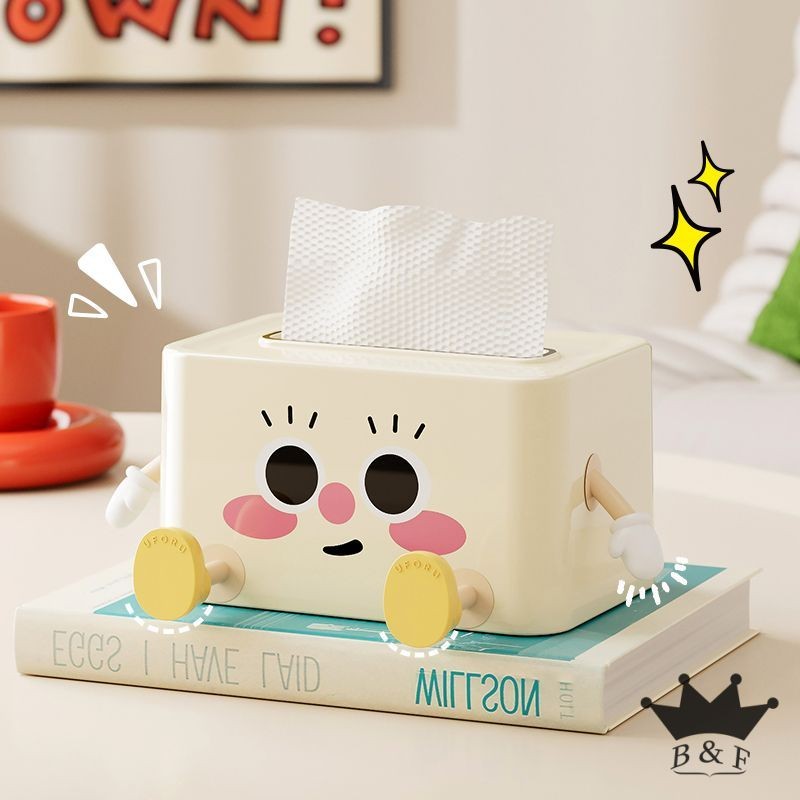 Cartoon Cute Little Feet Tissue Box Living Room Desktop Paper Box Home ...