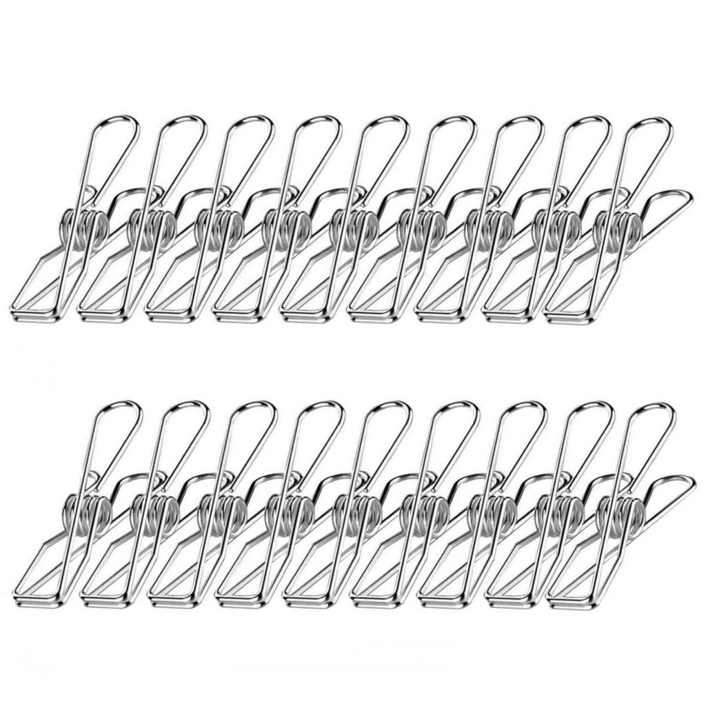 20Pcs Multipurpose Stainless Steel Clips Clothing Clamps Sealing Clip ...