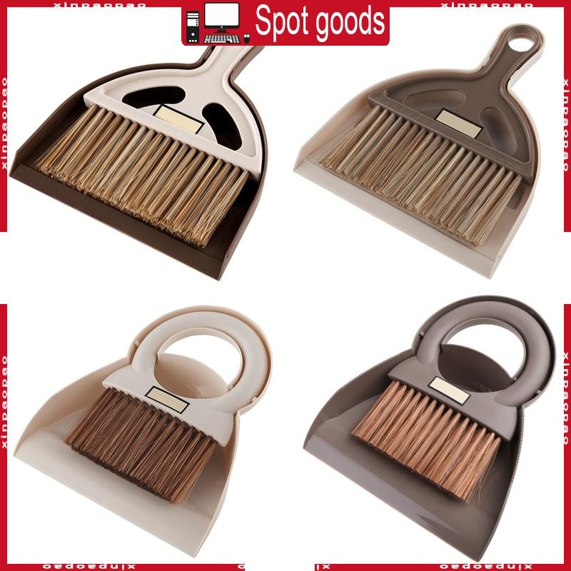 XI Desktop Sweep Cleaning Brush Dustpan Mini Hand Broom Soft Sweeping ...