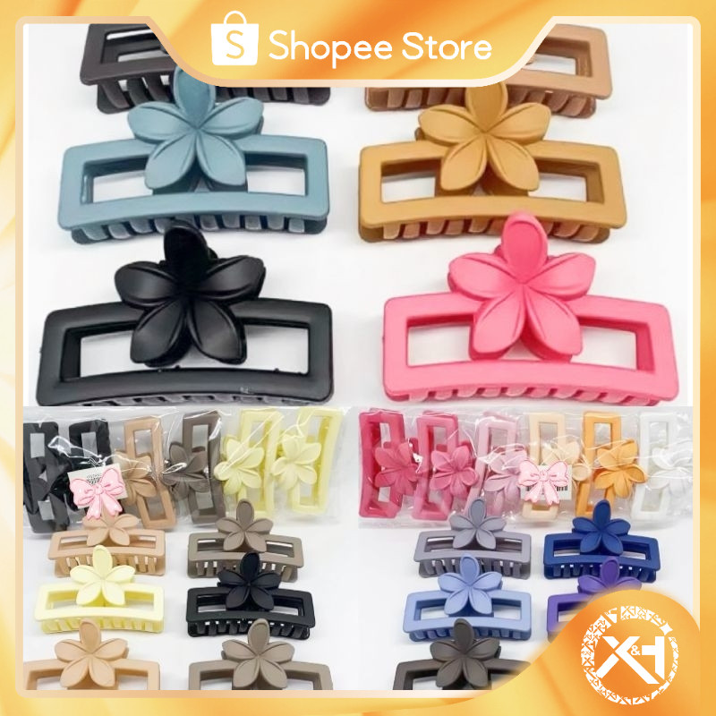 NEW 12PCS/7.5CM 11CM Fashion Hairpin Cute Flowers Color Rectangle Hair ...