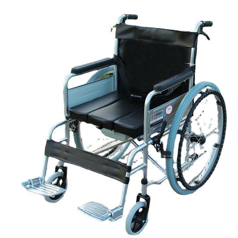 Wheelchair Manual Wheelchair Foldable and Portable with Toilet Elderly ...