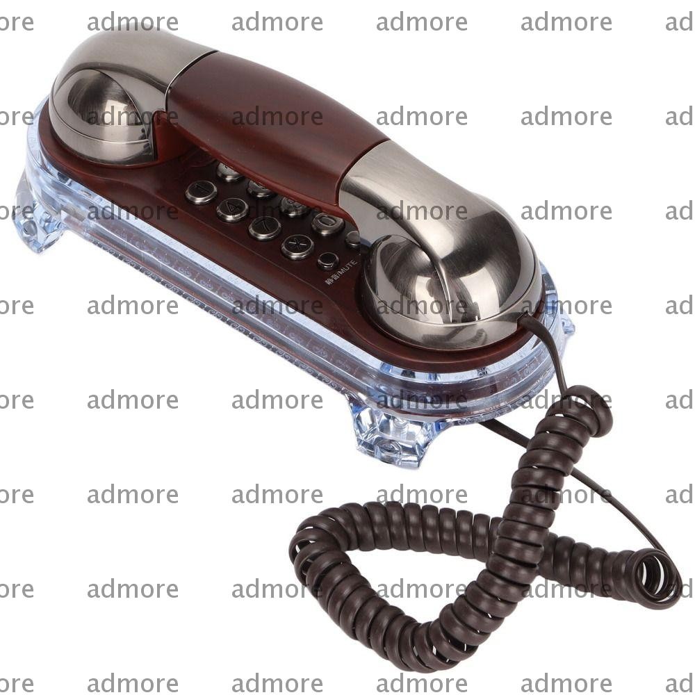 ADMORE Wired Telephone, Wall Mounted Desktop Corded Phone, Compact ...