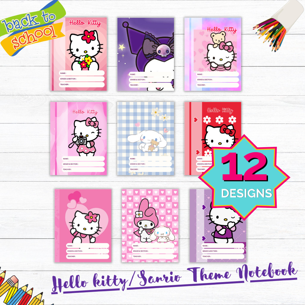 PREORDER HELLO KITTY SANRIO- Themed Notebooks for Kinder, Nursery ...