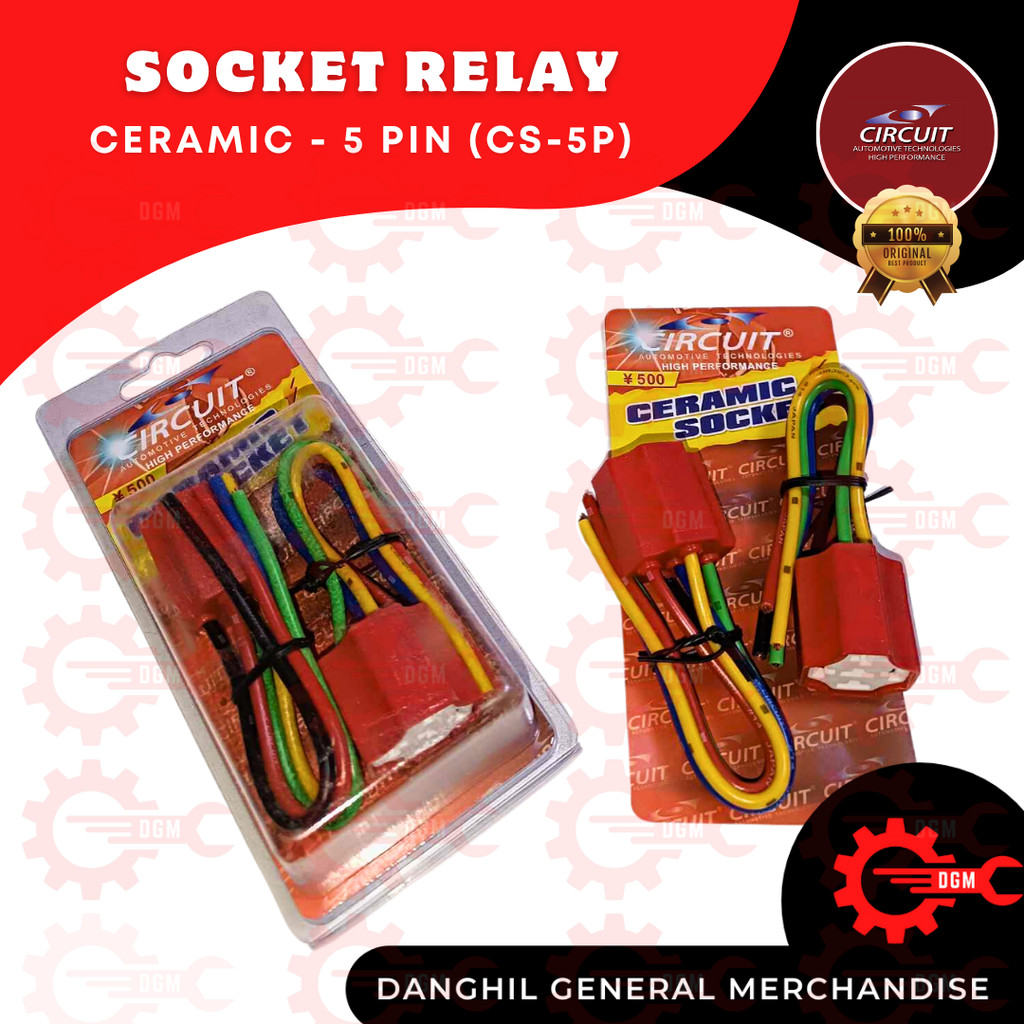 CIRCUIT Socket Relay Ceramic - 5 Pin [CS-5P] | Shopee Philippines