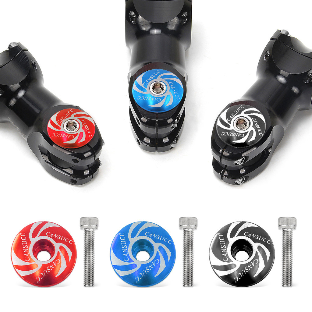 Bike Headset Top Cap Stem Cover Aluminum MTB Road Bike 1-1/8" Bar Stem ...