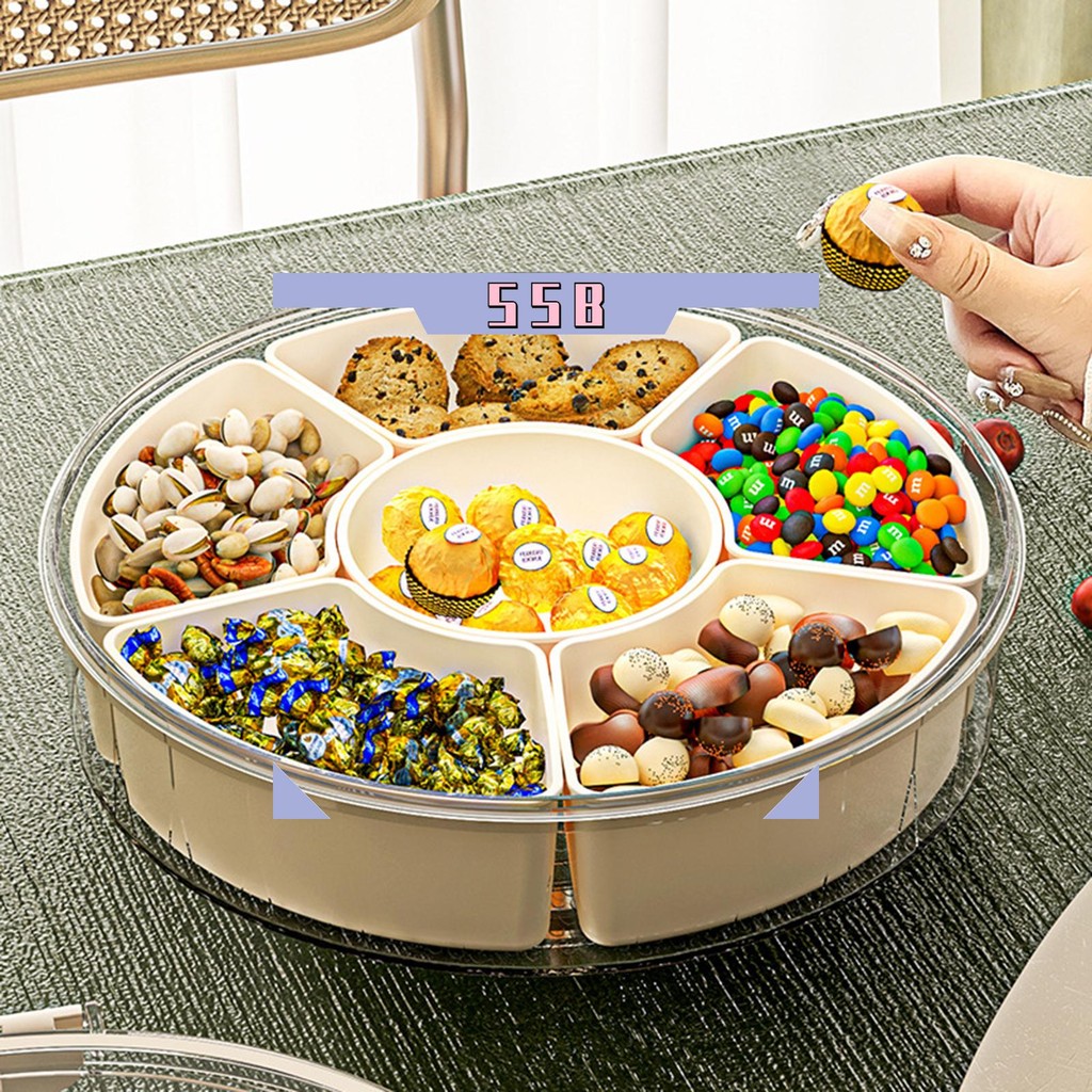 Transparent Dry Fruit Serving Tray Multi-purpose Food Platter Beach ...