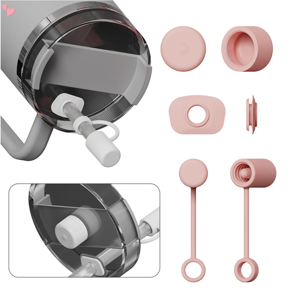 Silicone Straw Cover Cap Reusable Leak-Proof Straw Stopper for Stanley ...