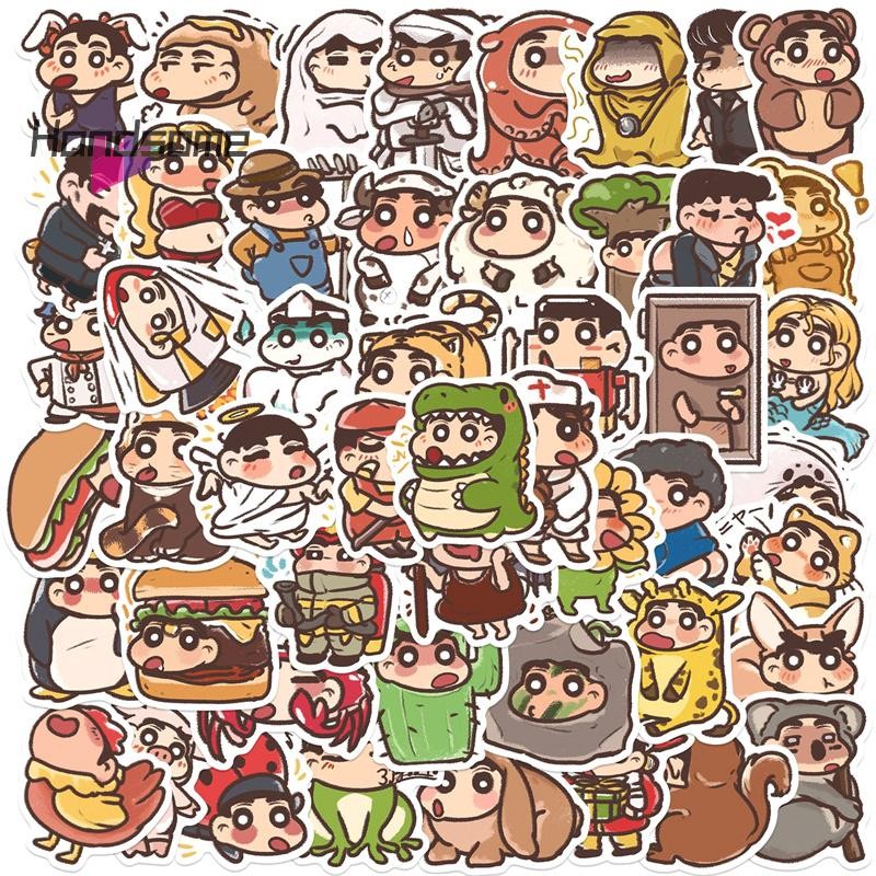 Handsome- 50Pcs Cartoon Anime Cute Crayon Shin Chan Stickers For Laptop ...