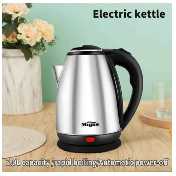 azzurebleeyd Electric Kettle 2.0L Stainless Kettle Heat Water Boiler ...