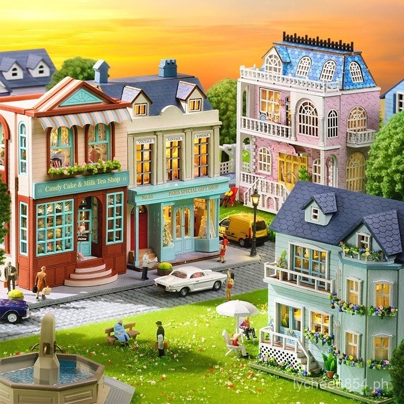 Cutebee DIY Dollhouse kit Wooden Mini House Series Handmade Miniature ...
