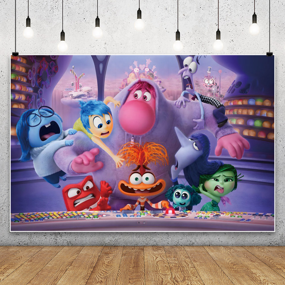 125x80cm " Inside Out " Theme Happy Birthday Party Backdrop Background ...
