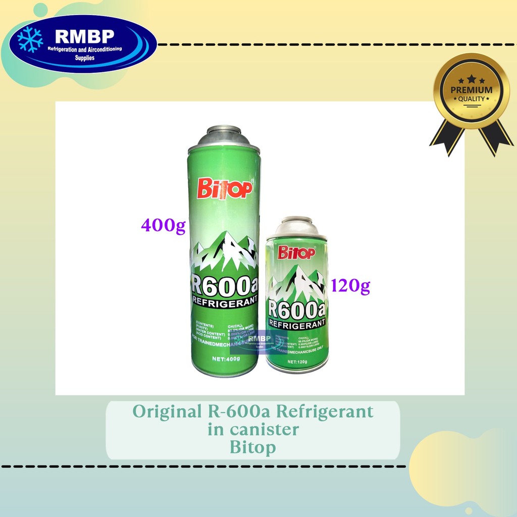Refrigerant R600a in canister, Freon R600 - Original (Bitop) | Shopee ...