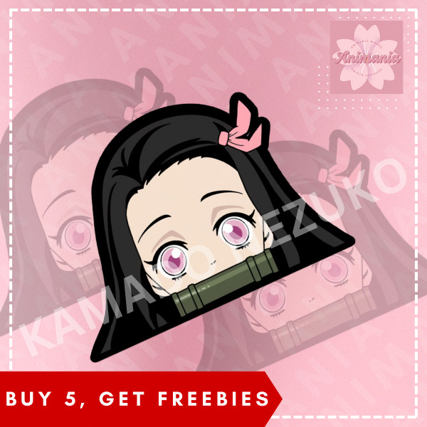 Anime Peeker / Kamado Nezuko Demon Slayer Peeking Sticker / Coated ...