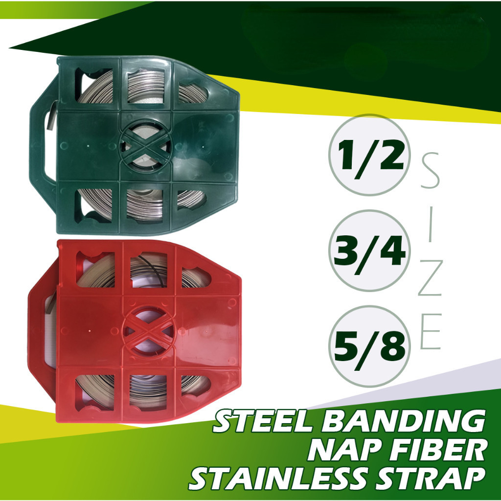 Steel Banding NAP Fiber stainless strap 30m 1/2inch 3/4inch .5mm ...