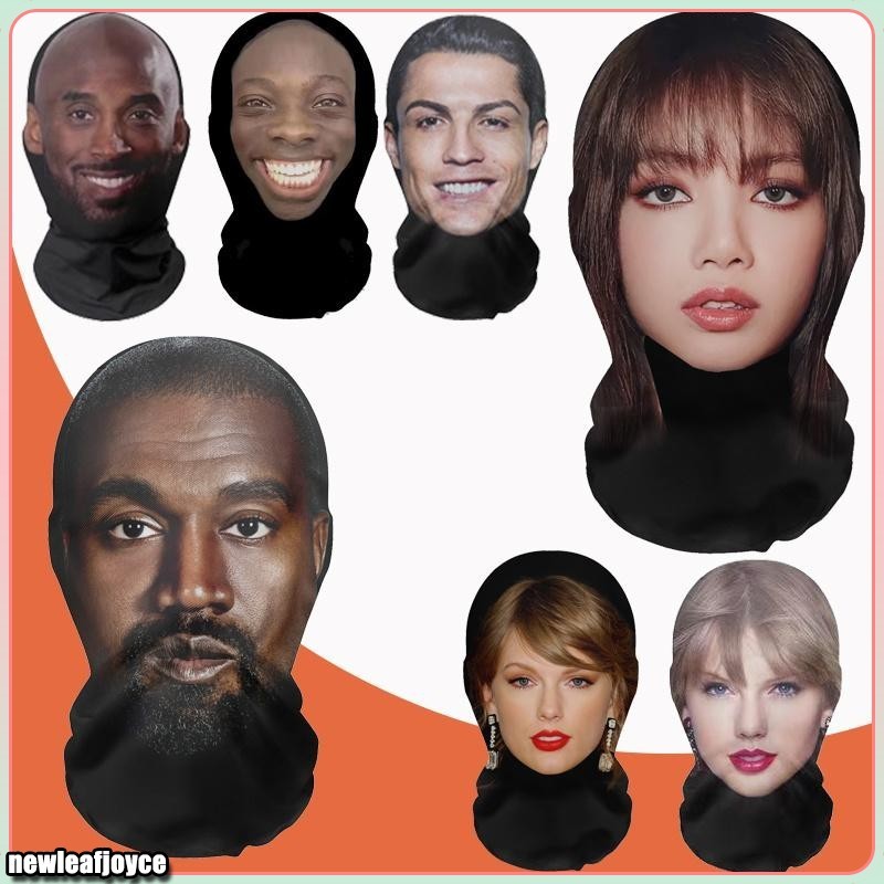 Hip-hop Celebrity CR7 Messi Taylor Swift Mask Full Face Visiable ...