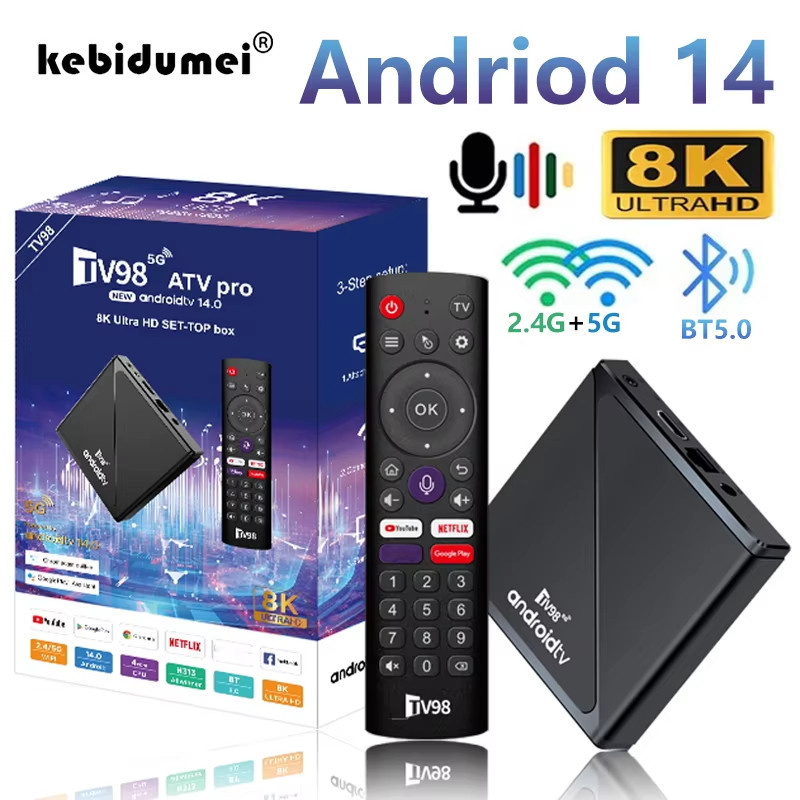 Android 14 TV Smart TV Box Support Remote Control Allwinner H313 HD 4K ...