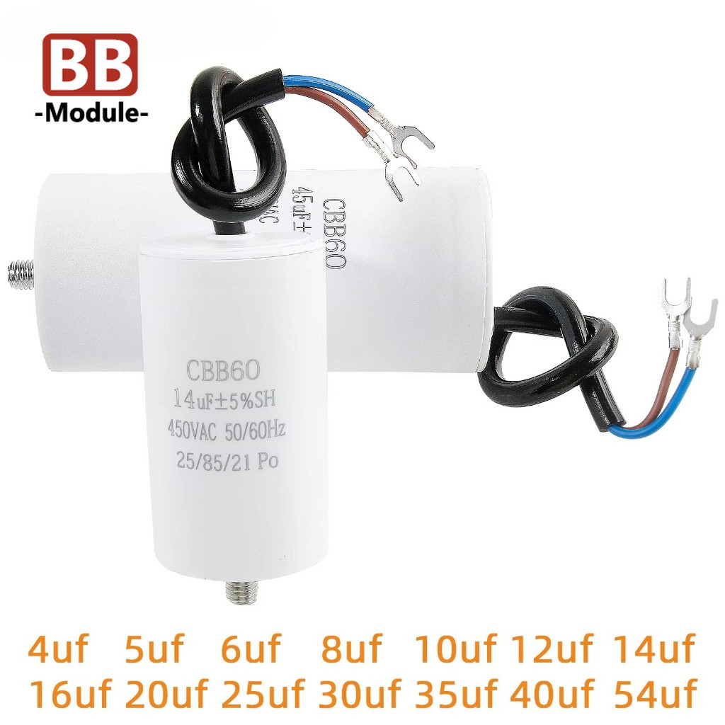 CBB60 Motor Run Capacitors 450VAC Electric Replacement Start Capacitor ...