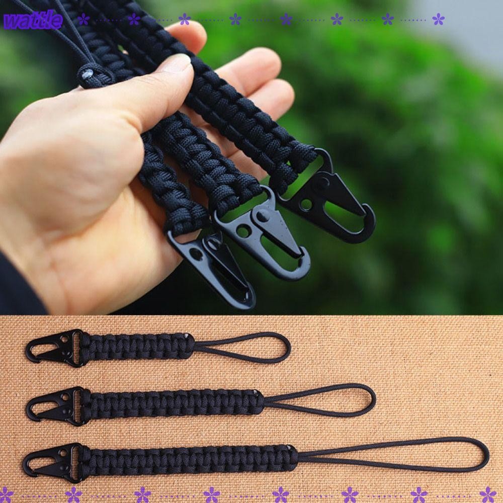 WATTLE Outdoor Keychain, 20/26/35cm Eagle Beak Buckle Weaving Hanging ...