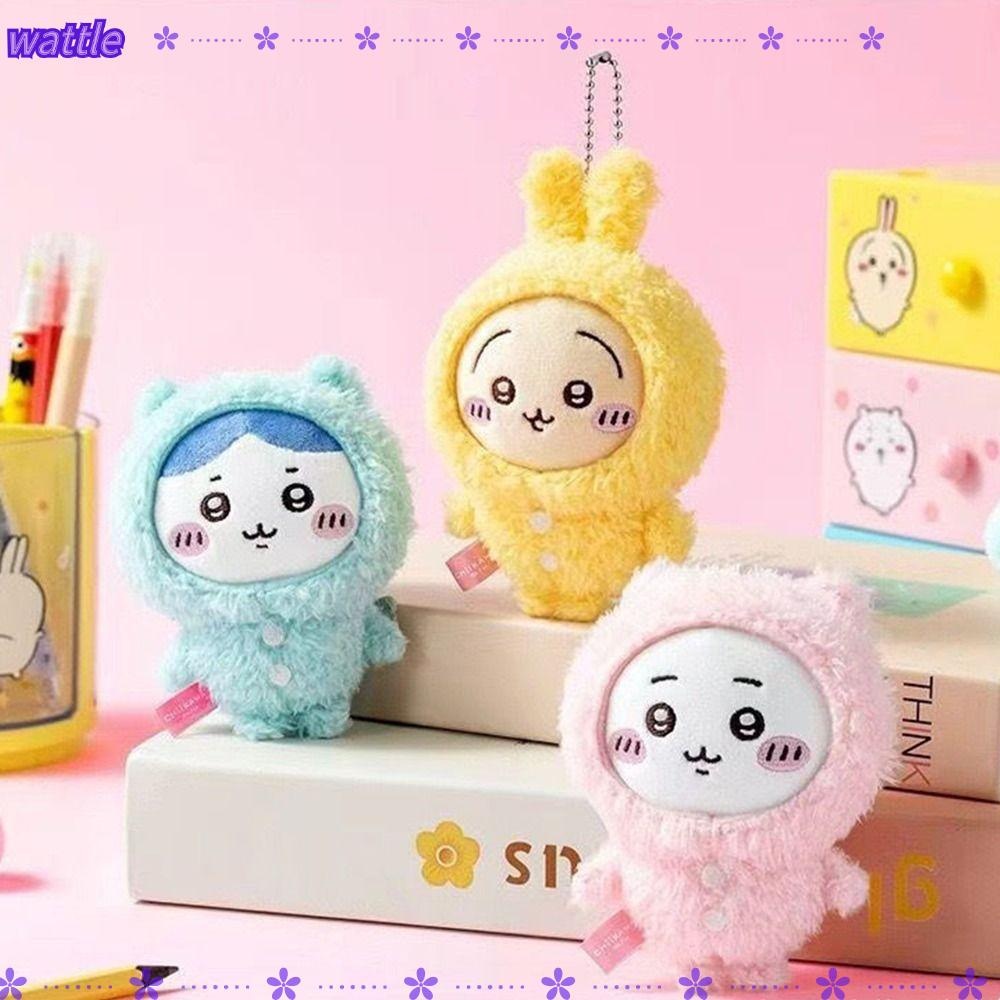 WATTLE Chiikawa Pendant, Pajamas Series 11cm Plush Keychain, Kawaii ...