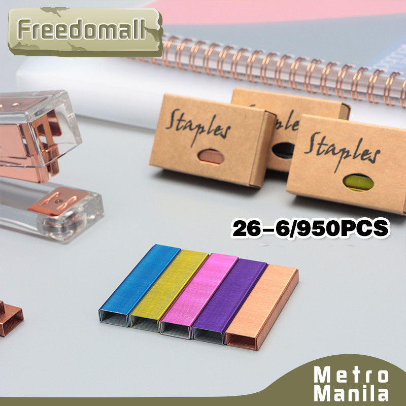 1000pcs/Box Colored Staples Staples Per Pack 26/6 Standard Staples 4 ...