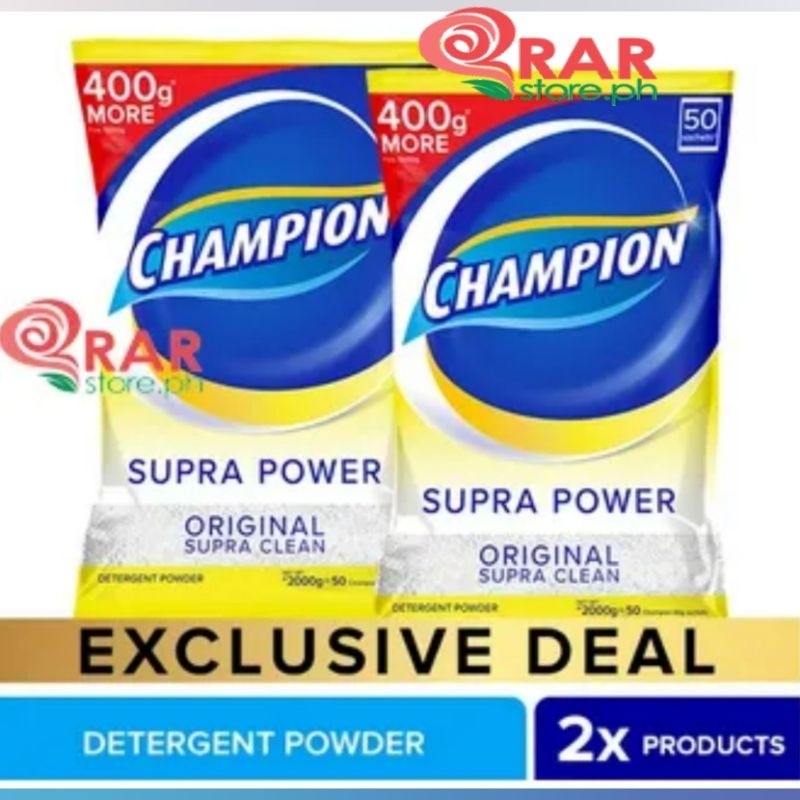 Champion Powder Detergent 2kg (2pcs) | Shopee Philippines