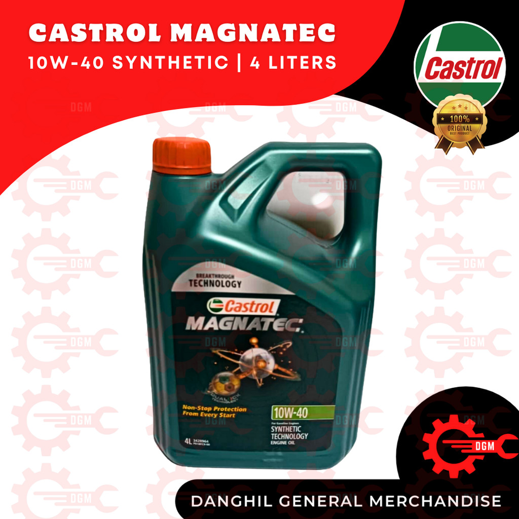 CASTROL Magnatec 10W-40 Synthetic Technology - 4 Liters | Shopee ...