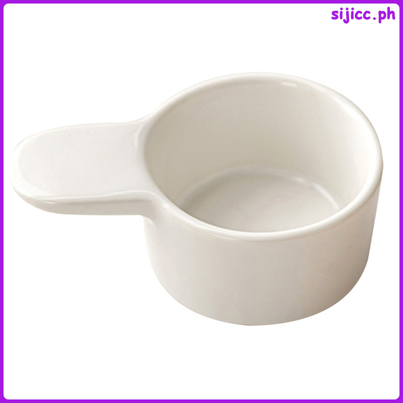 Ceramic Saucer Small Handle Plates Pottery Dip Bowl Soy Tray Seasoning ...
