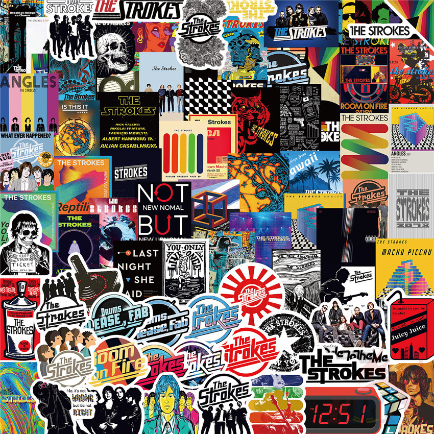 100Pcs/Set The Strokes . Rock Band Stickers DIY Waterproof Fashion ...