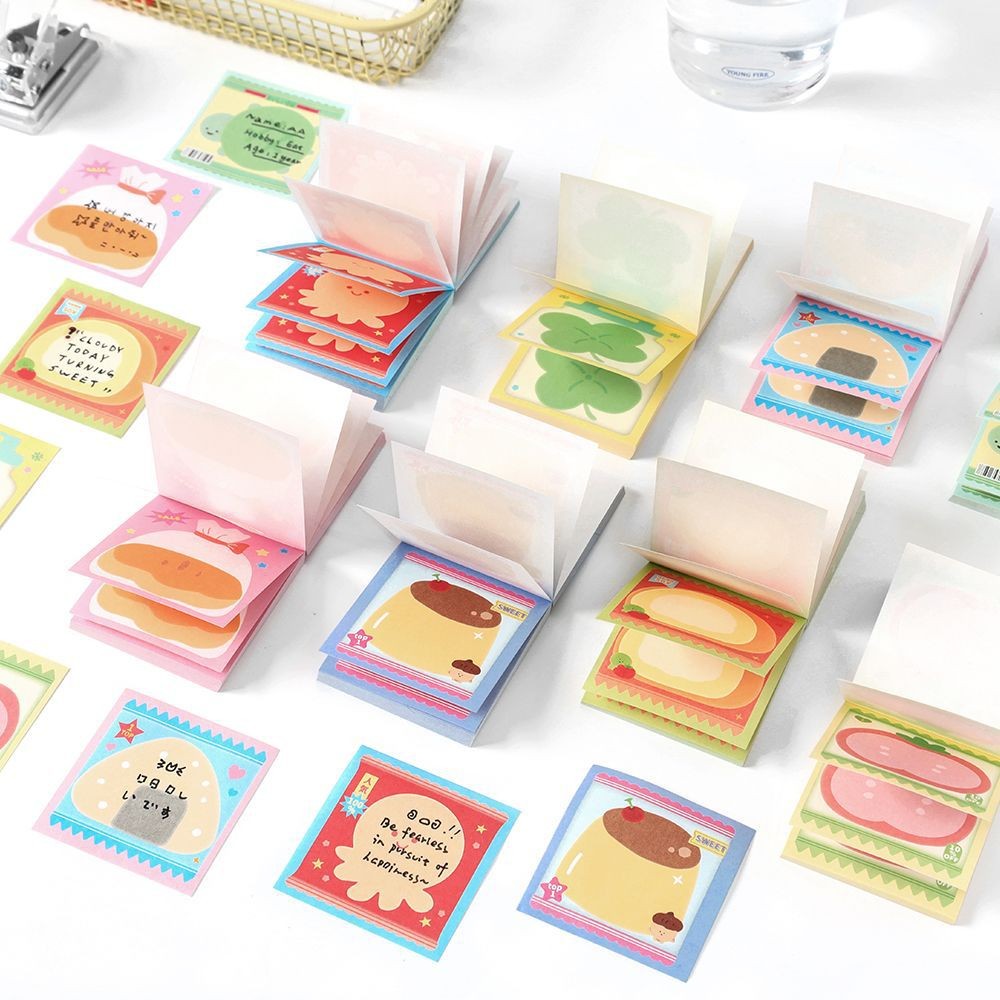 Cdaily|100 Sheets Mini Sticky Notes Notepad Cute Illustration Notes ...