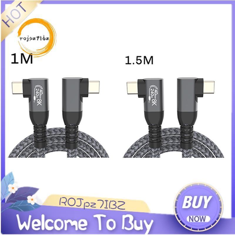 USB 4 90 Degree Angle Cable 40Gbps USB4 Elbow Type C Data Transfer Cable USB C PD240W Fast ...