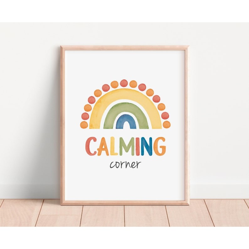 Calming Corner Poster Classroom Decor Printable Mental Health Poster ...