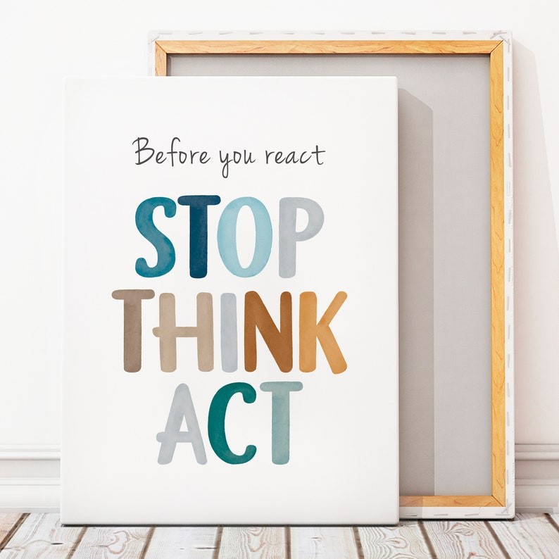 STOP Technique Calming Corner Poster Stress and Anxiety Relief Mental ...