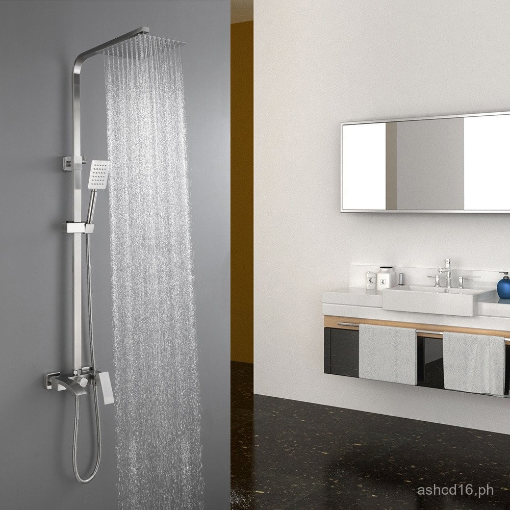 SUS304Stainless Steel Square Large Shower Set Bathroom Shower System ...