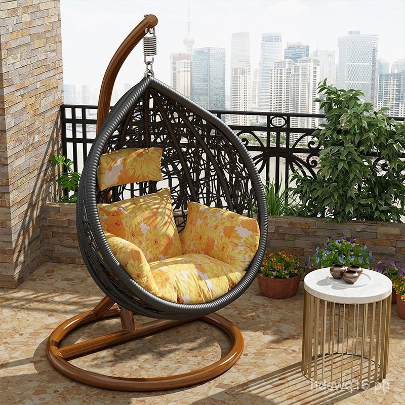 Hanging Chair Hanging Basket Swing Outdoor Rattan Chair Home Bedroom ...
