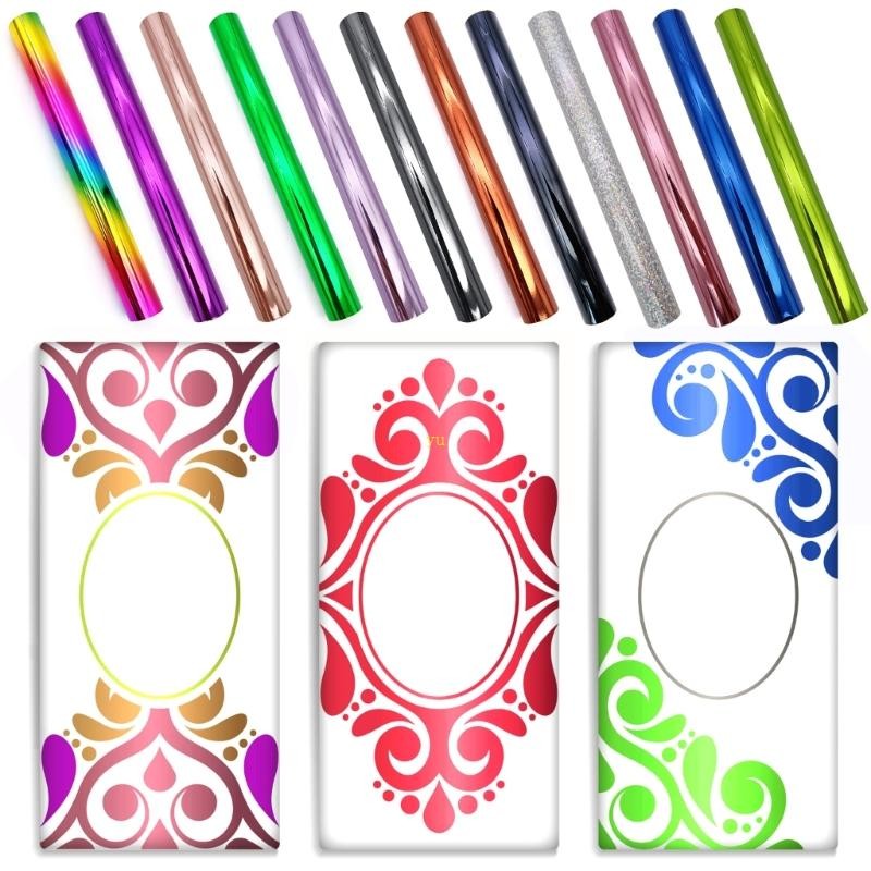 YU Foil Transfer Rolls Bundle Toner Reactive Foil Roll Metallic ...