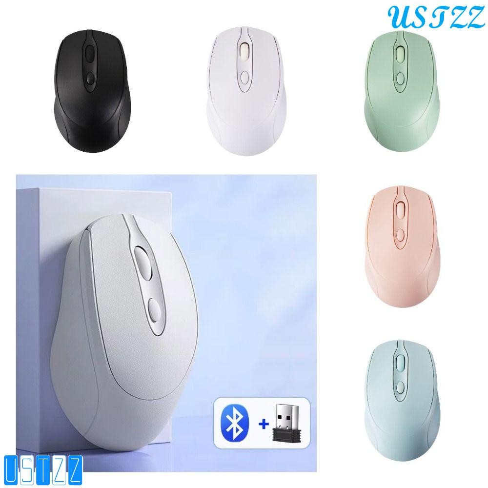 USTZZ Wireless Mouse, 2.4Ghz+BT5.0 1600DPI Ergonomics Wireless Mouse ...