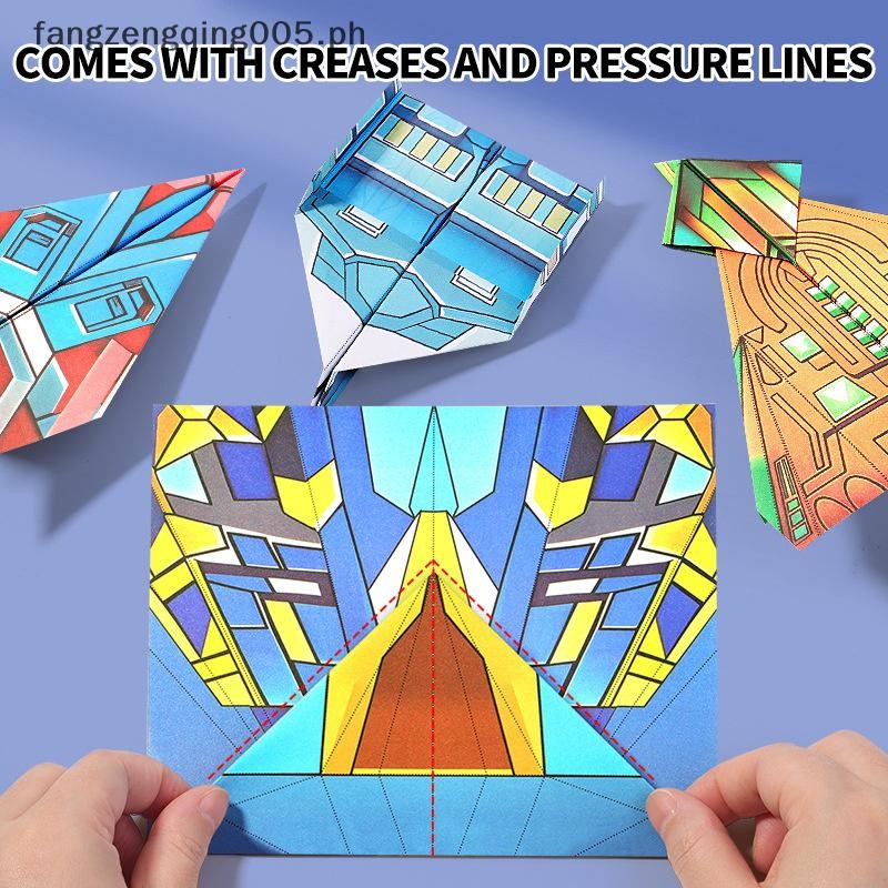 F5PH 3D Geometric Origami Airplane Kit - Preschool DIY Focus Training ...