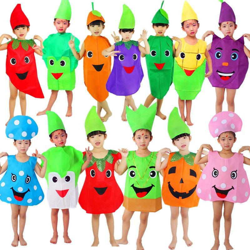 gulay costume for nutrition month kids Children's Parent-Child Fashion Show Fruit and Vegetable ...