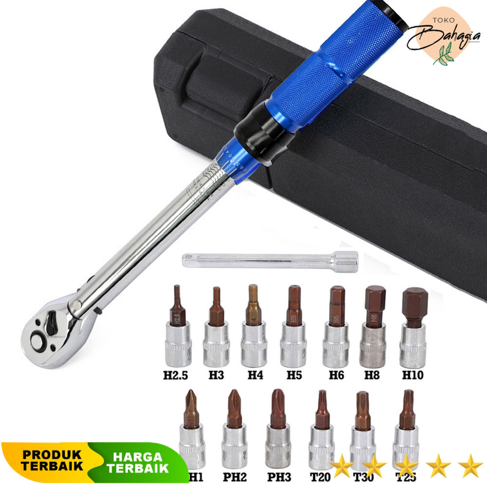 Torque Wrench Set/Momen Ratchet Torque Wrench 2-24N.m 15 PCS | Shopee ...