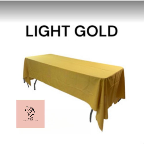 6 Seater and 8 seater Katrina US Rectangular Topper Table Cloth Plain ...